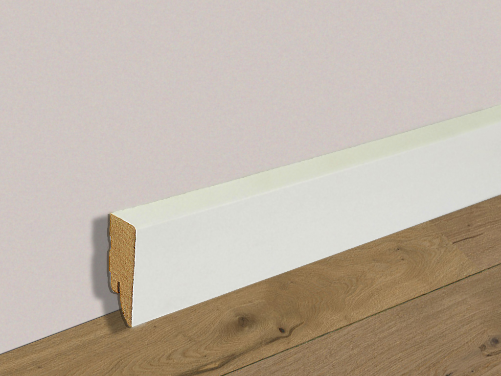 Vierkante plint wit overschilderbaar (MDF-kern) | Sierplinten | Plinten ...