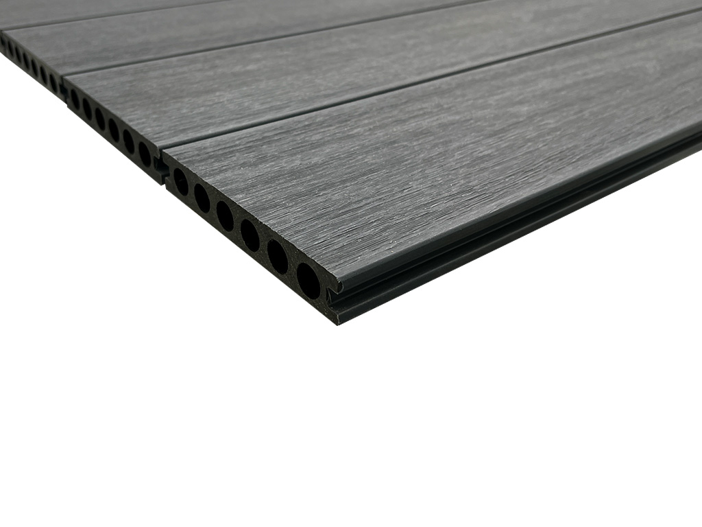 Terrasplank WPC houtlook grijs | Composiet vlonderplanken ...