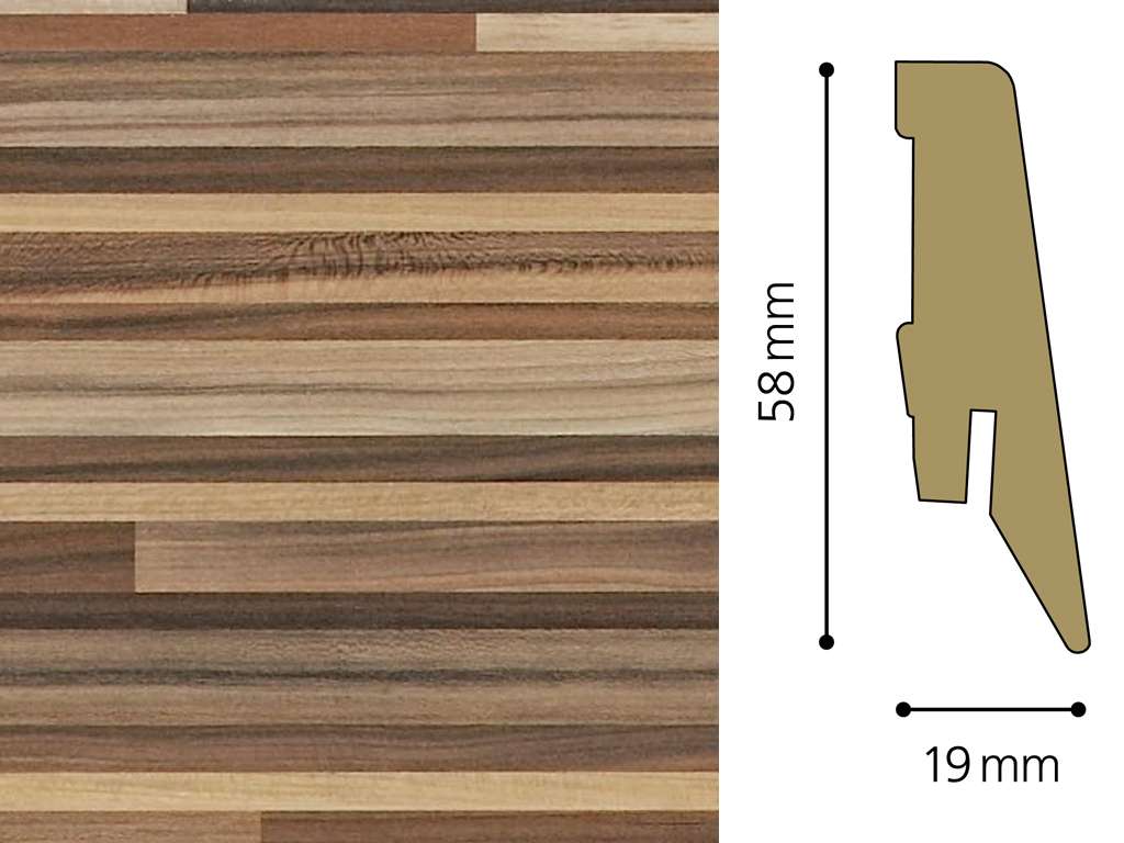 Plintprofiel Astoria D2791 decor Ktex 1 | Sierplinten | Plinten ...
