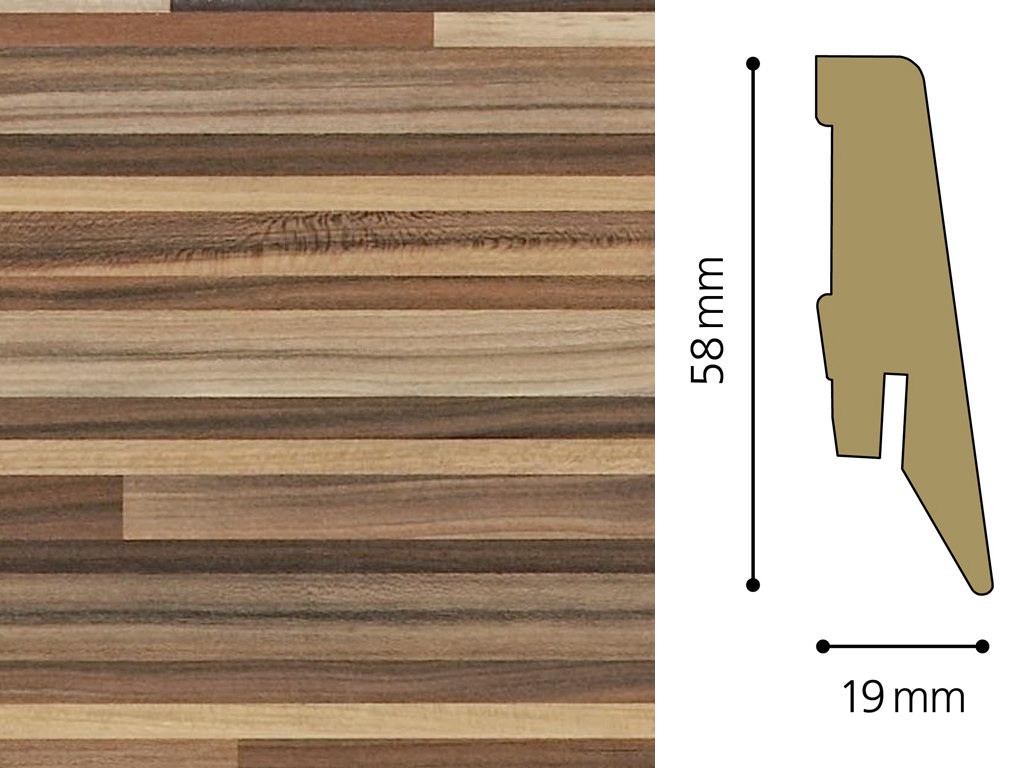 Plintprofiel Astoria D2791 decor Ktex 1 | Sierplinten | Plinten ...