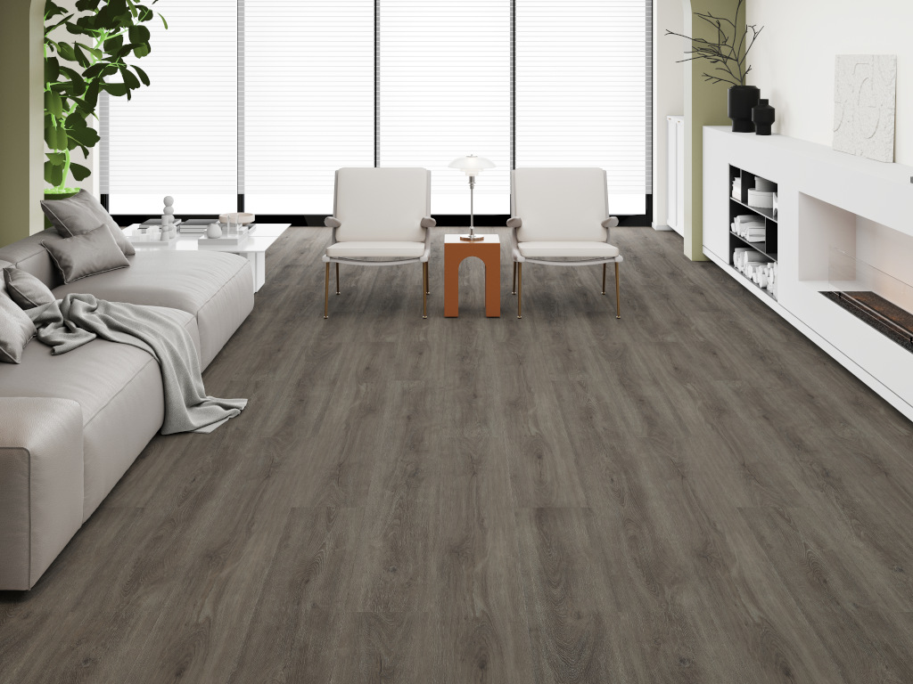 Vinyl vloerbedekking premium click vinyl eiken greige wideplank | Vinyl ...